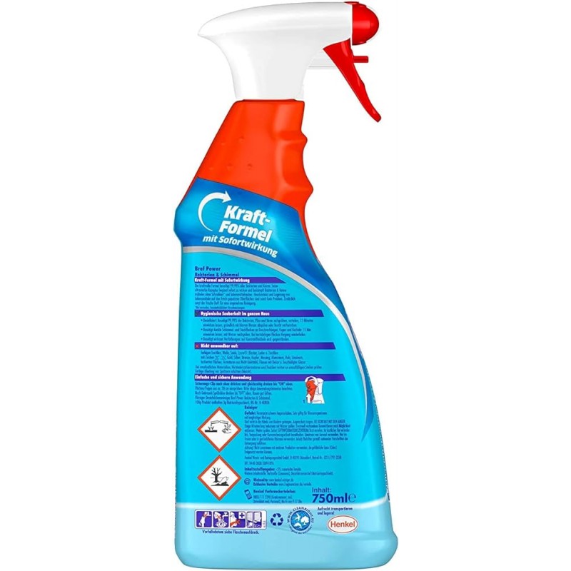 BREF POWER Spray Antibactérien et Désinfectant 750 ml (BAKTERIEN ...