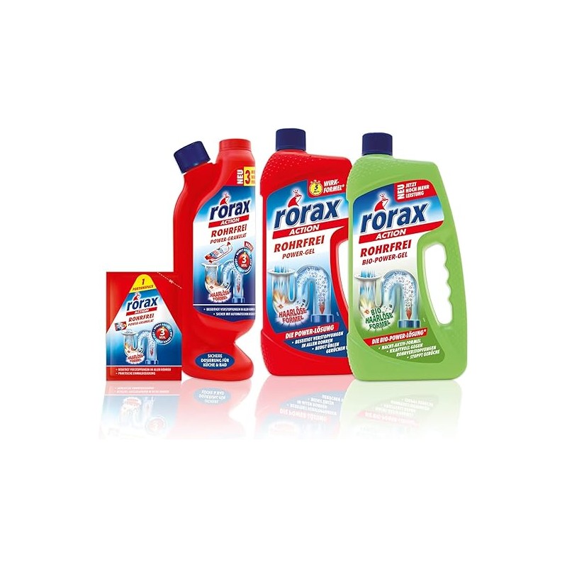 RORAX Déboucheur de canalisation Puissance Gel (ROHRFREI POWER-GEL) 1l